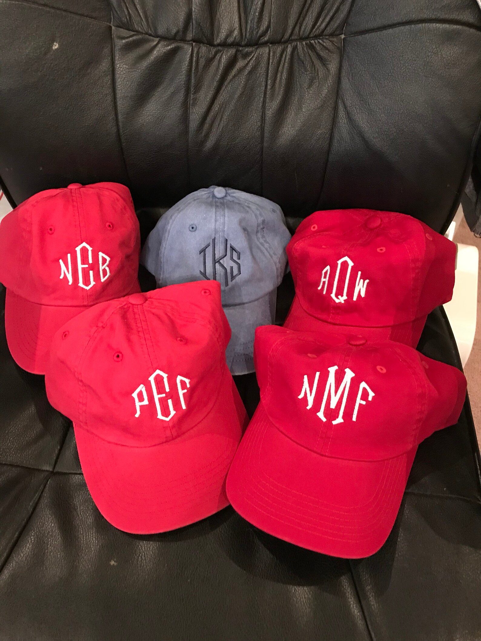 Custom Monogrammed Low Crown Ball Cap - Etsy