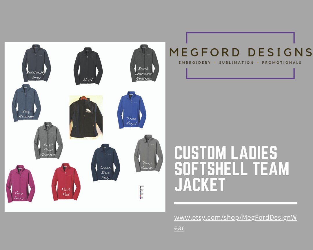 Custom Soft-shell Team Jacket Ladies Sizes - Etsy