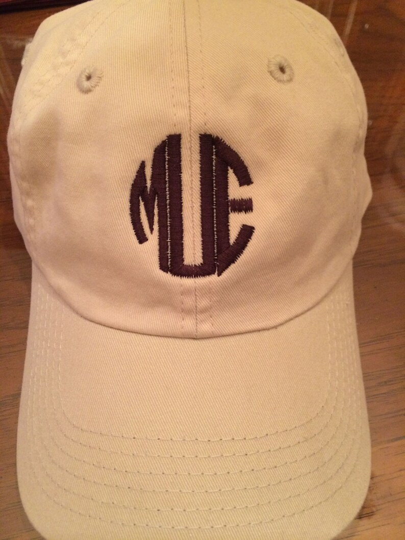 Custom Monogrammed Low Crown Ball Cap - Etsy