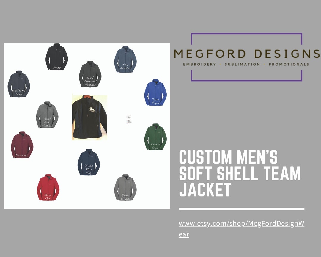 Men's Custom Soft Shell Team Jacket - Etsy