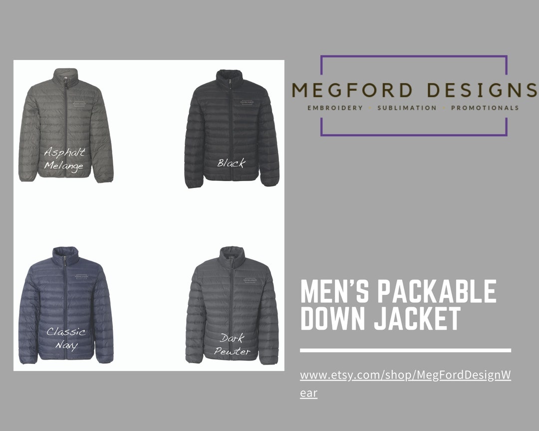 Custom Men's Packable Down Jacket - Etsy