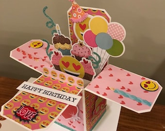 Birthday card box | Etsy