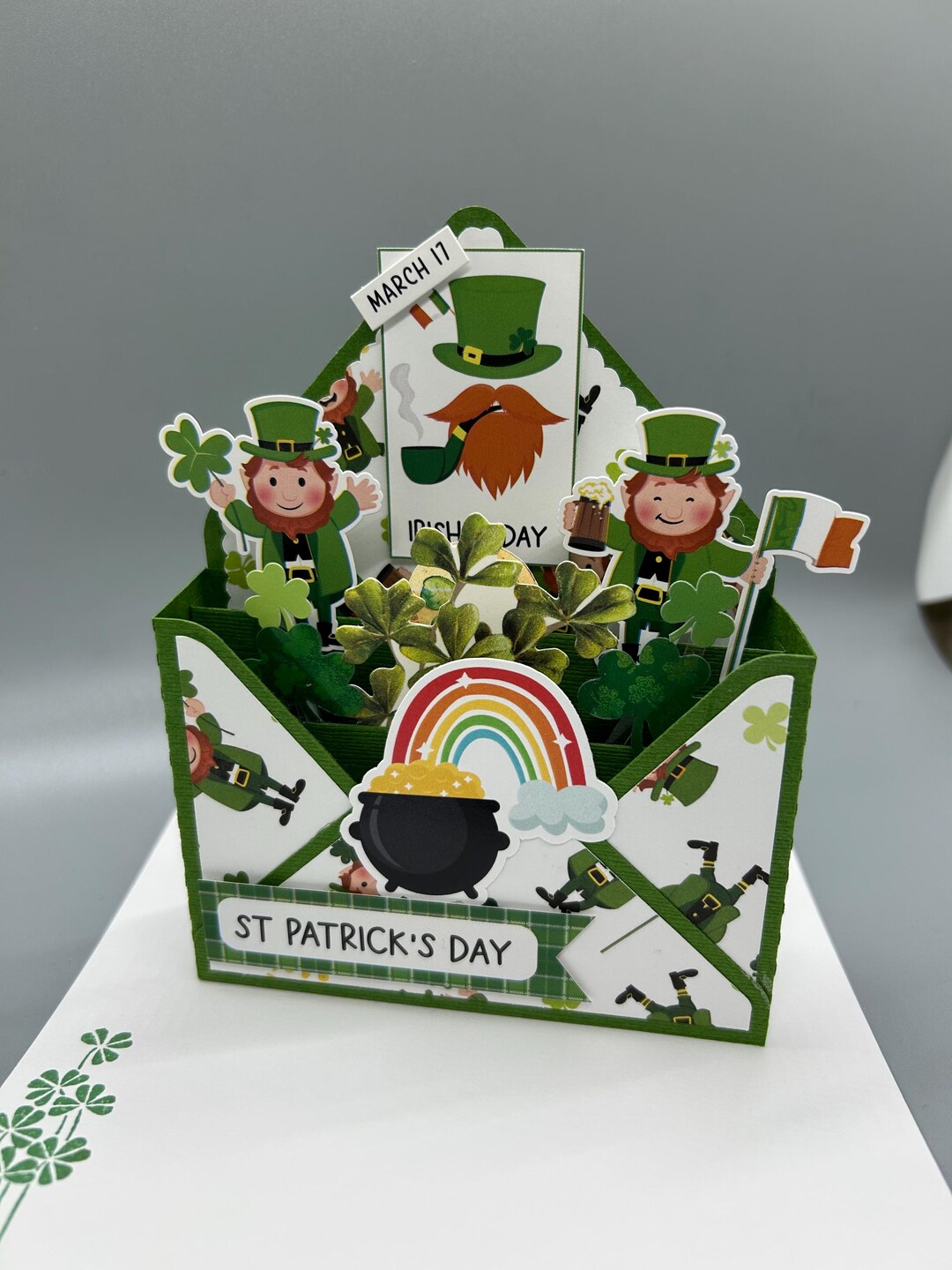 St Patrick’s Day Card, St Patrick’s Day Popup Card - Etsy