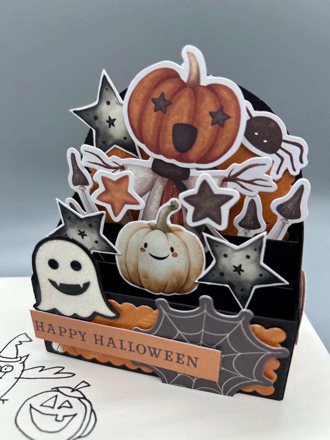 Jack O' Lantern Pop-up Halloween Card - Etsy