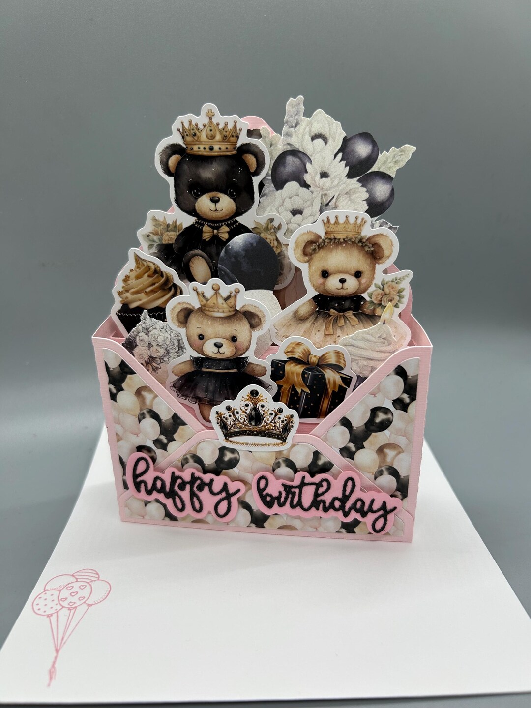 Birthday Card, Teddy Bear Birthday Popup Card - Etsy