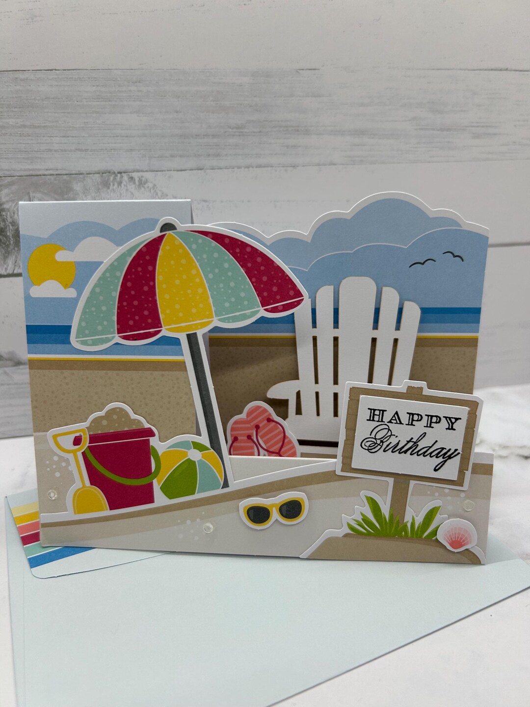 Birthday Card, Stepper Ocean Scene Stepper Card - Etsy