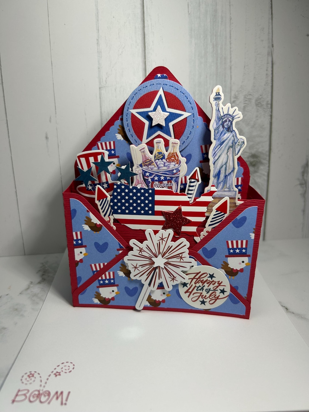 4th of July Card, Independence Day Popup Card - Etsy