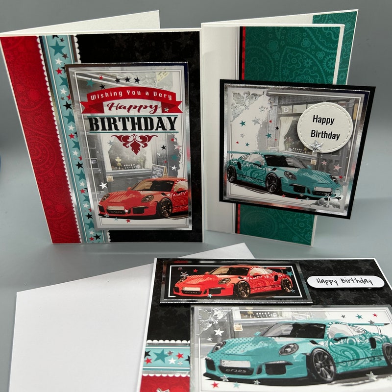 Masculine Cars Birthday Card - Etsy