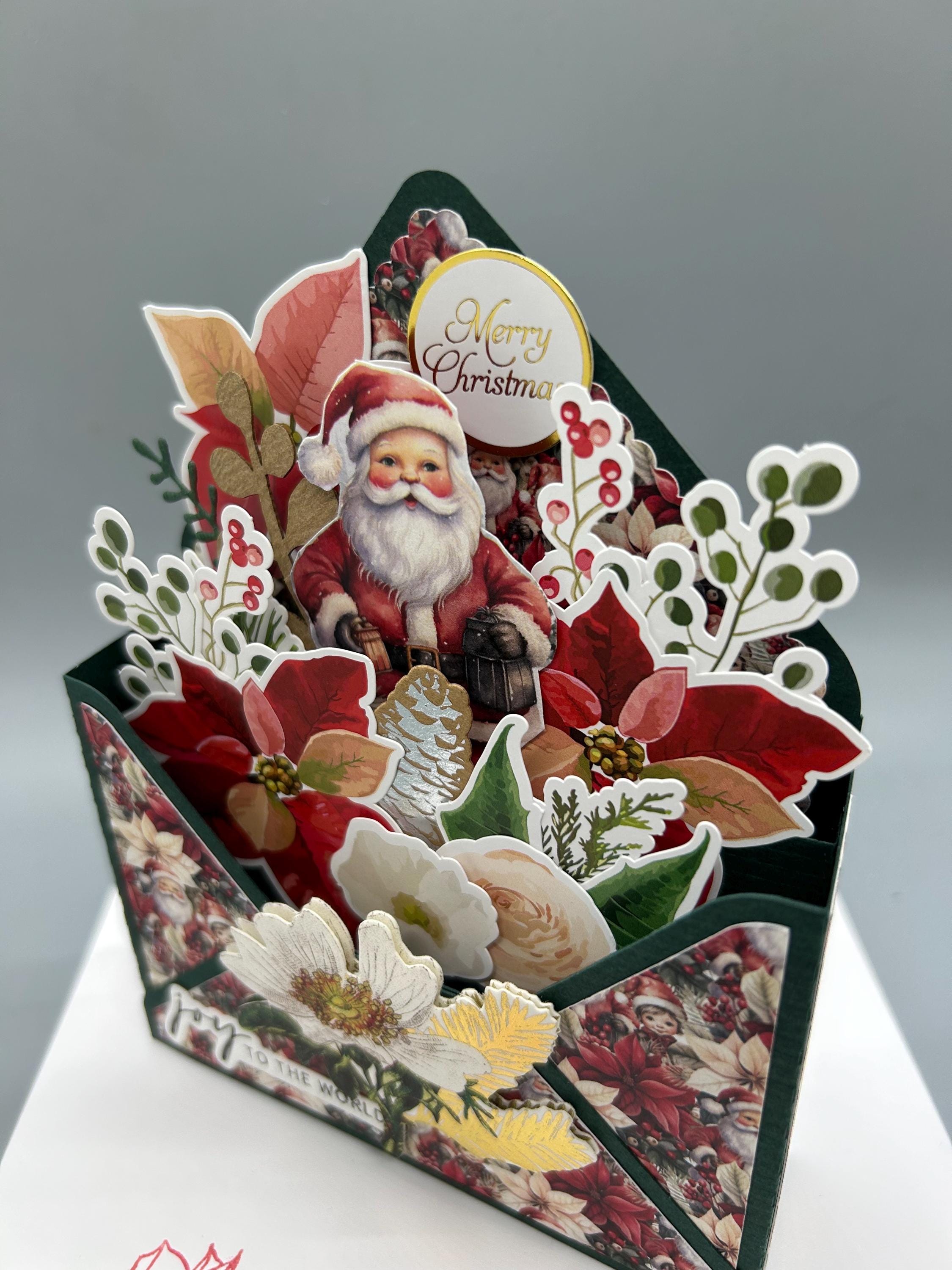 Christmas Card, Santa Christmas Popup Card - Etsy