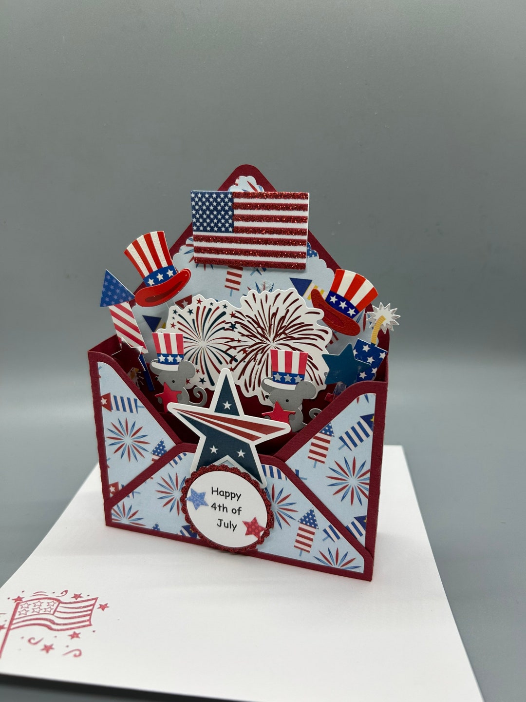 4th of July Card, Independence Day Popup Card - Etsy