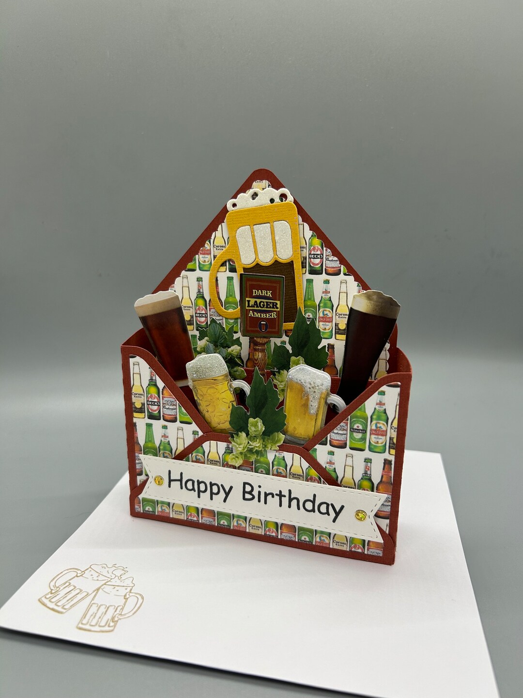 Birthday Card Beer Themed Birthday Popup Card - Etsy