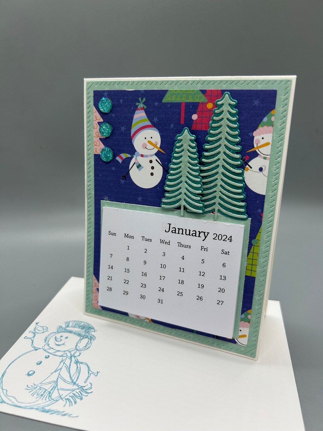 2024 Snowman Desk Calendar - Etsy