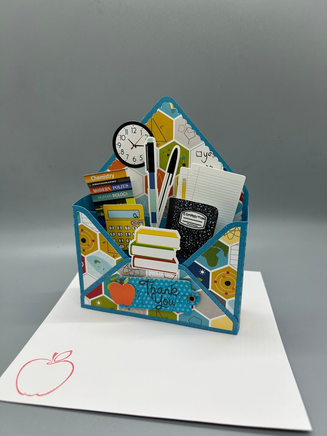 Teacher Appreciation Card, Teacher Popup Card - Etsy