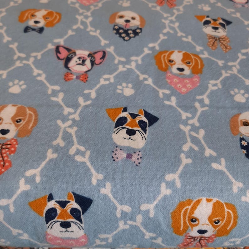 Dog Flannel Fabric by the Yard, 9 Adorable Dog Print Fabrics to Choose ...