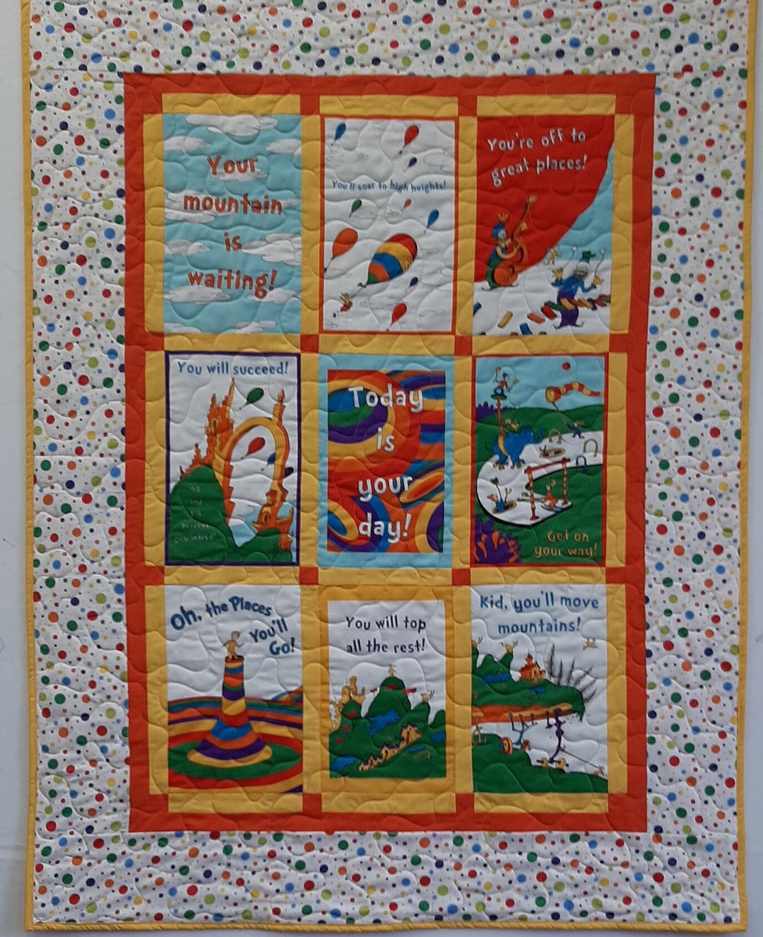 Dr. Seuss Baby Quilt: Handmade Toddler Blanket (37x47 Inches) - Etsy