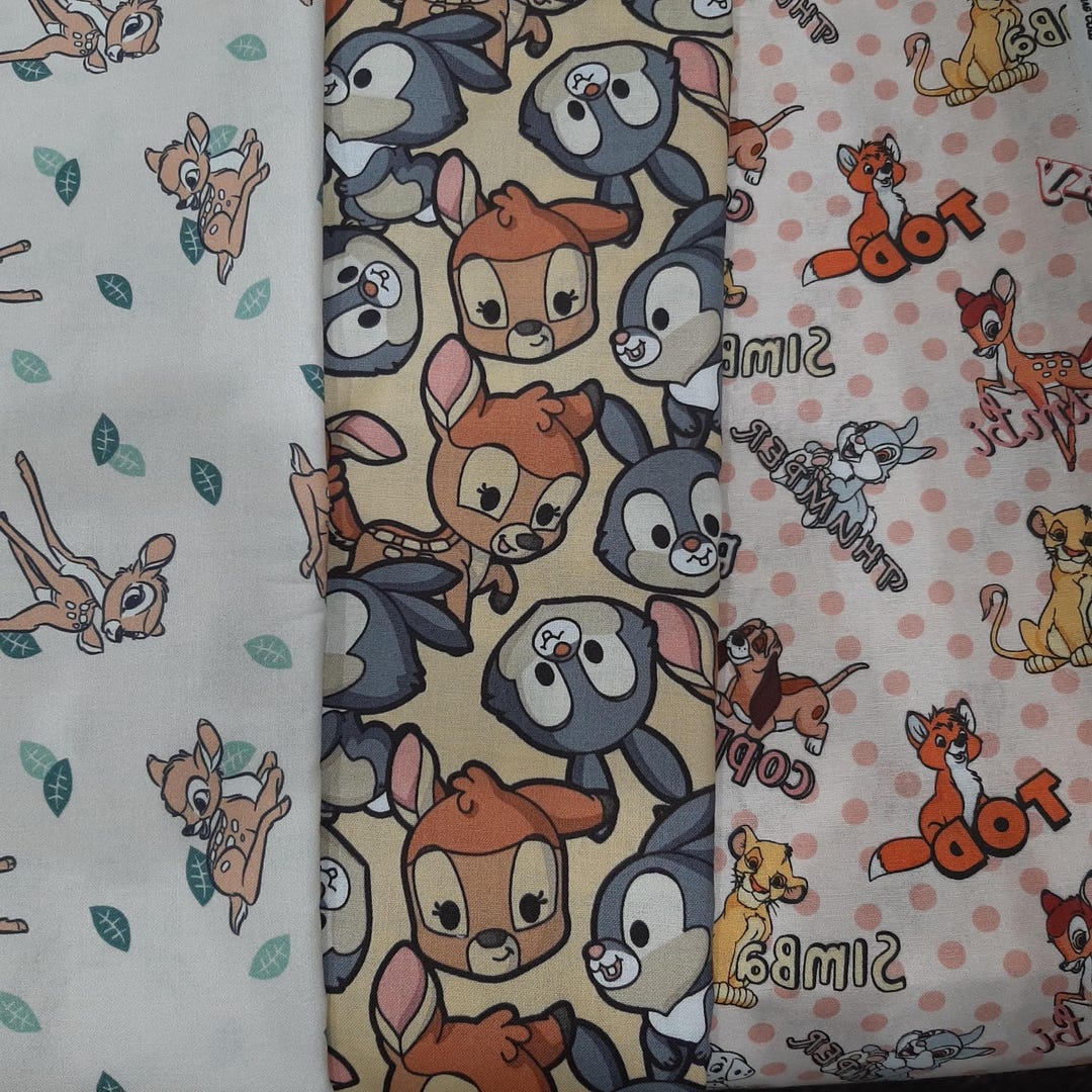Licensed Bambi Disney Fabric by the Yard - Etsy