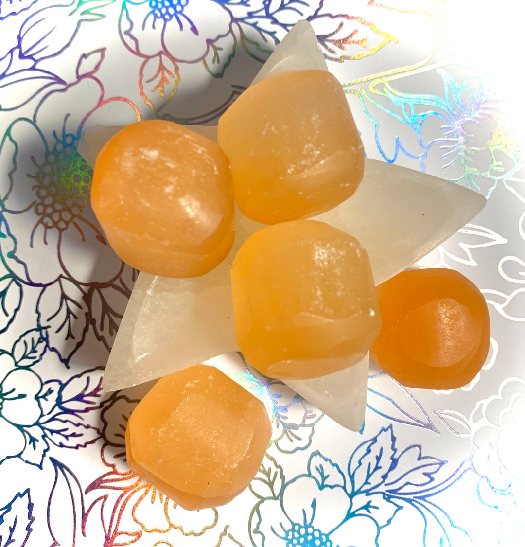 Orange Selenite Mini Crystal Wand // Peach Selenite Stone - Etsy