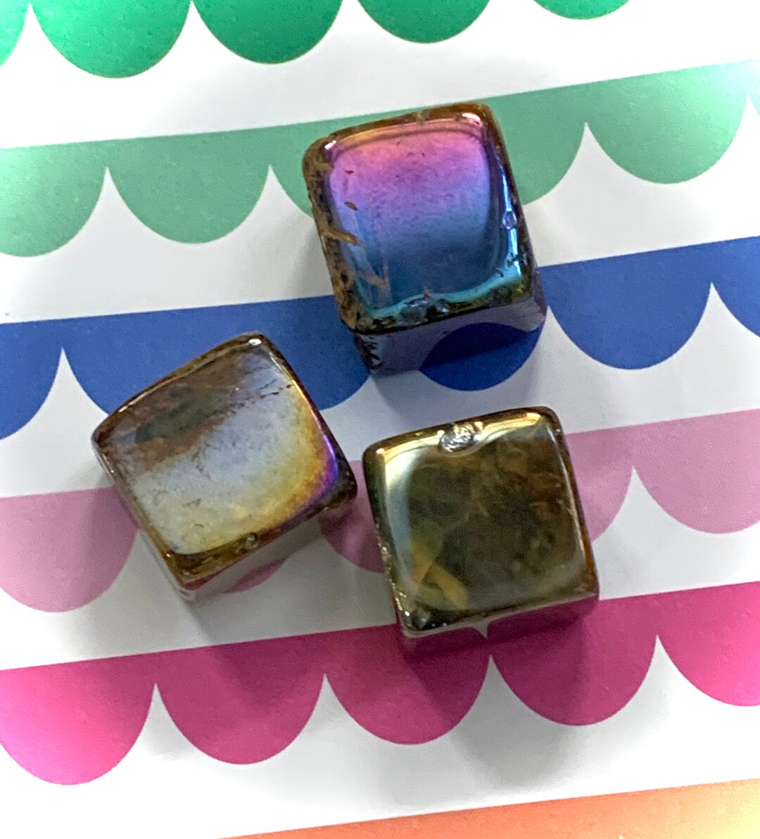 Angel Aura Nellite Cube Stone // Lionskin Crystal // Honey Stone ...