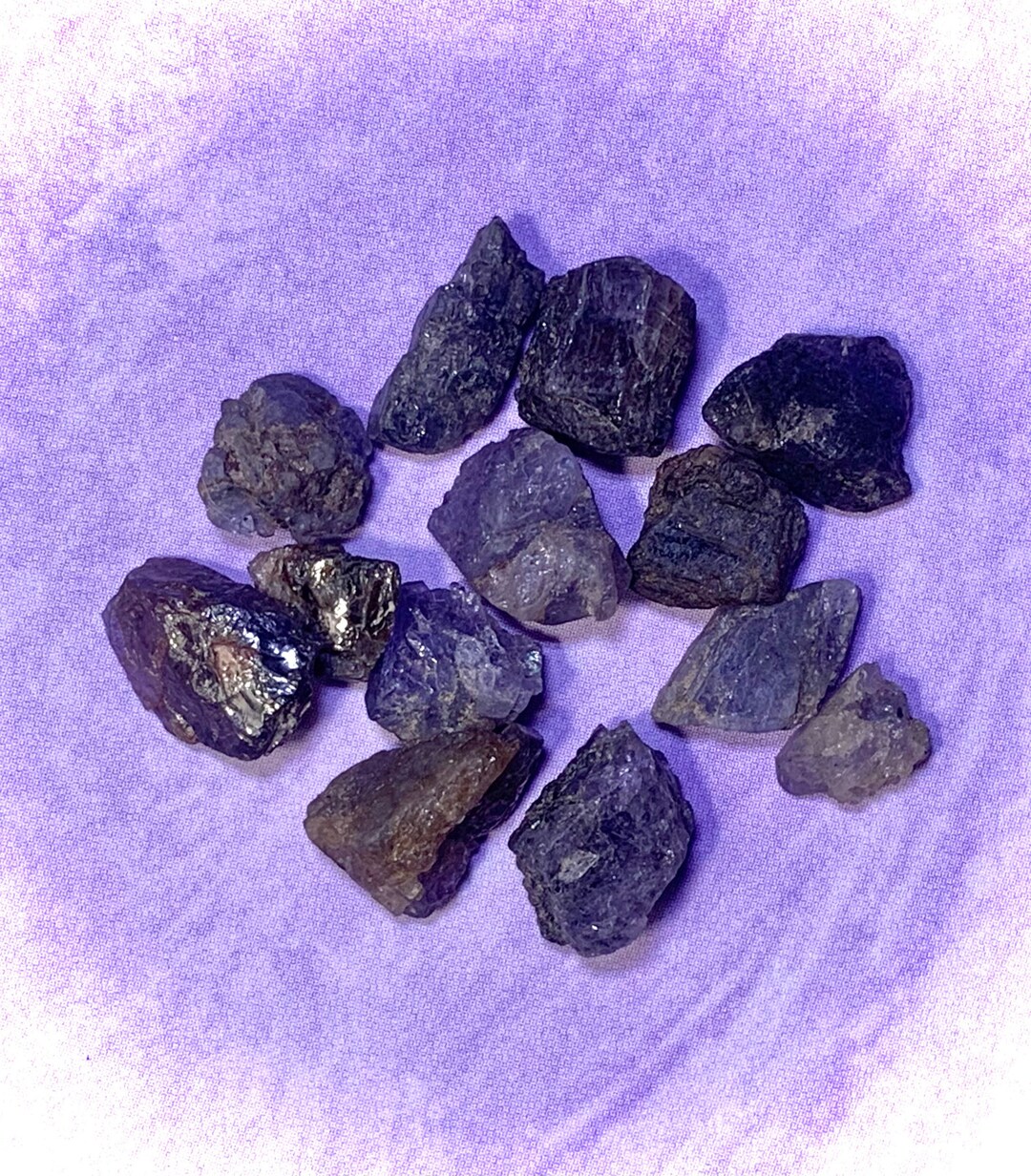 5g Rare Violet Blue TANZANITE Crystal Nuggets, Natural Tanzanite ...