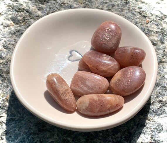 CONFETTI SUNSTONE Tumbled Stone Golden Sunstone Rainbow - Etsy