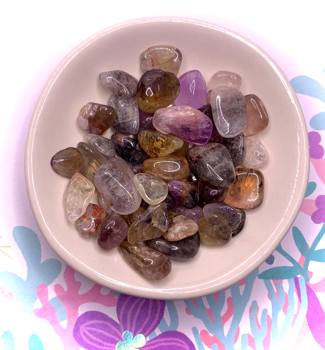 14g Rare AURALITE 23 Tumbled Crystals, Amethyst Inclusion Stones ...
