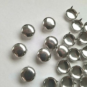 Craftbuddyus 100pcs 10mm Silver Round Dome Studs, DIY - Etsy