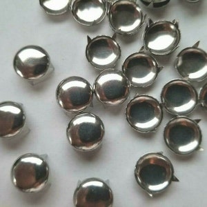 Craftbuddyus 100pcs 10mm Silver Round Dome Studs, DIY - Etsy