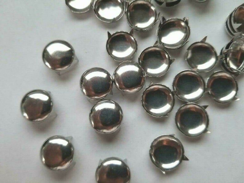 Craftbuddyus 100pcs 10mm Silver Round Dome Studs, DIY - Etsy
