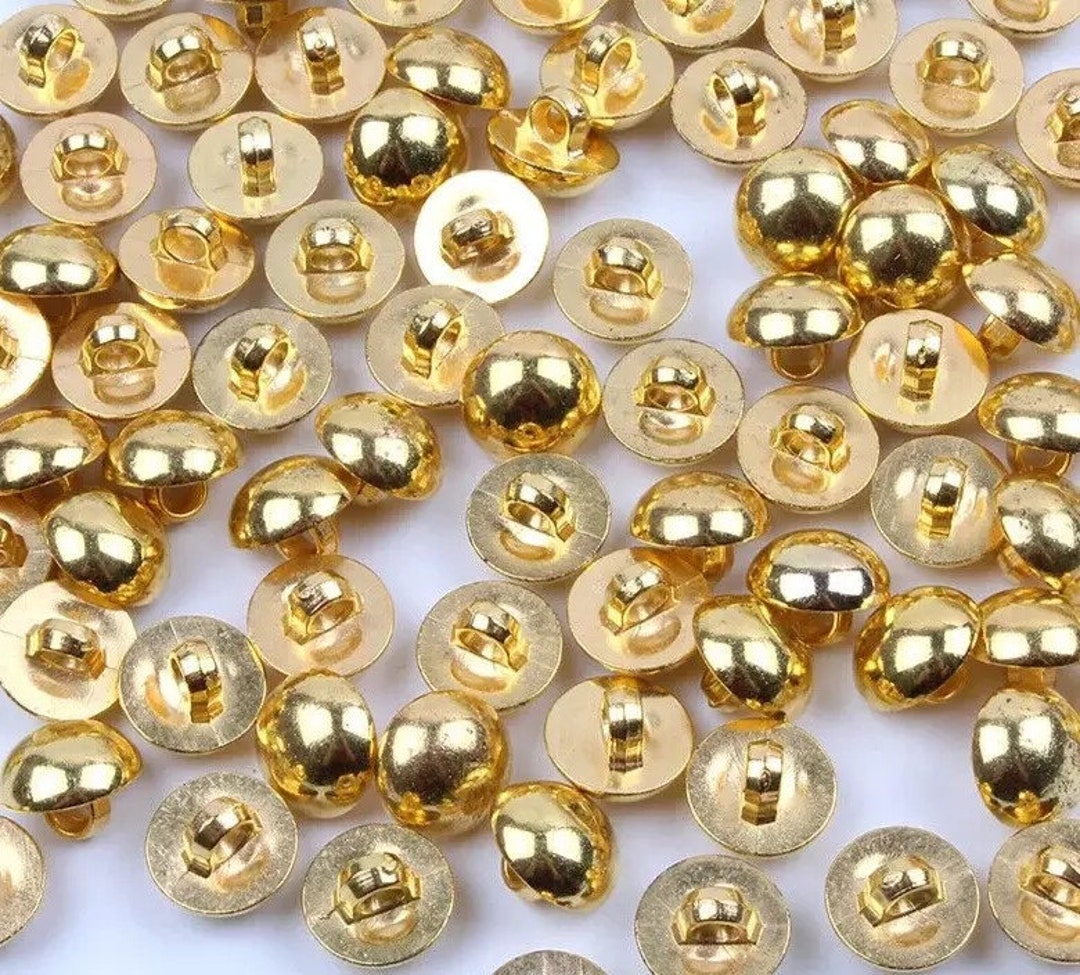 Craftbuddyus 50pcs 13mm Metal GOLD Round Sew on Shank Button, DIY - Etsy