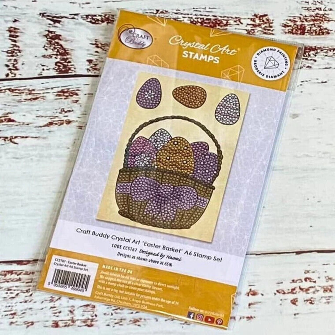 Craft Buddyus CCST67: Crystal Art Easter Basket A6 Stamp Set - Etsy