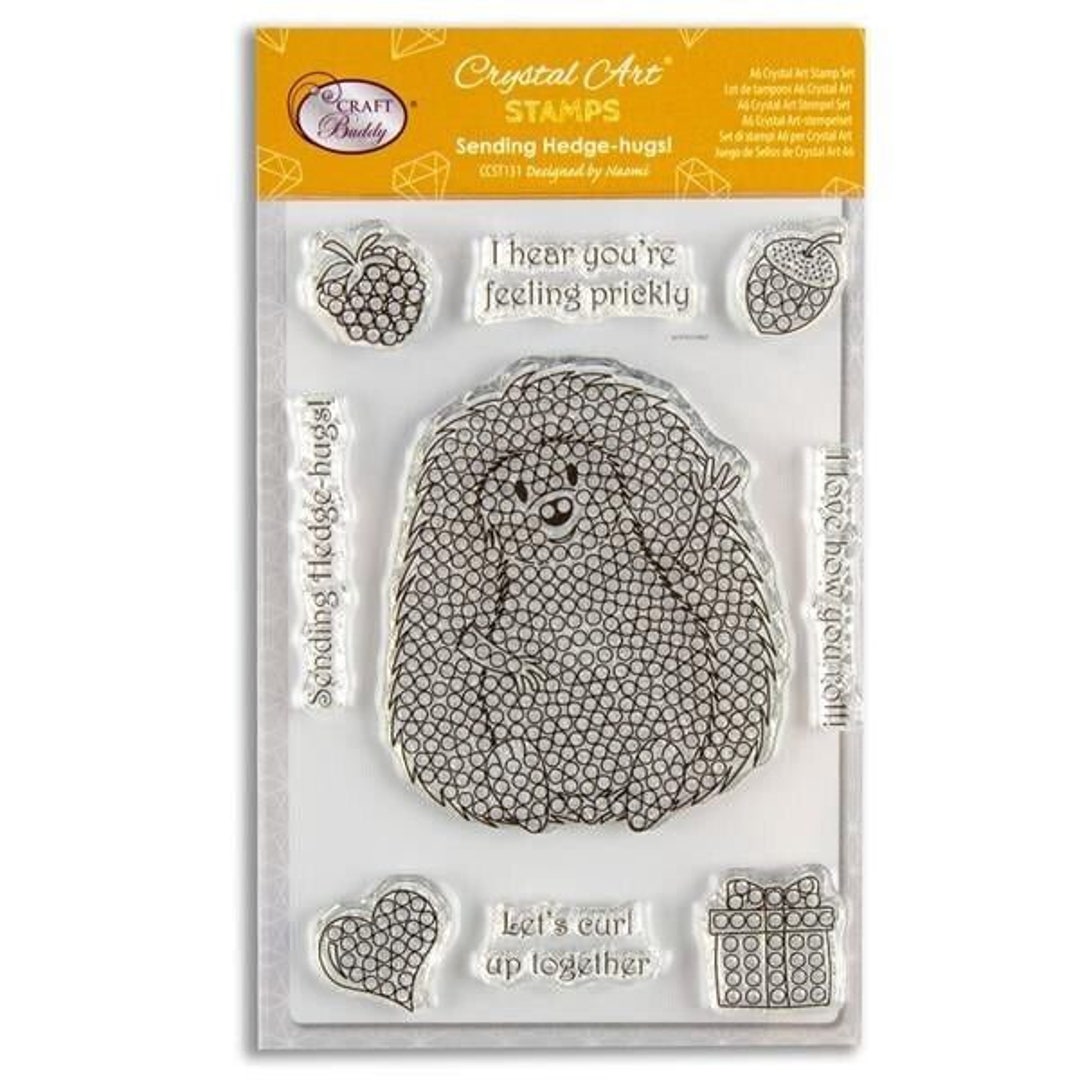 Craft Buddyus CCST131: Craft Buddy Crystal Art "sending Hedge-hugs" A6 ...