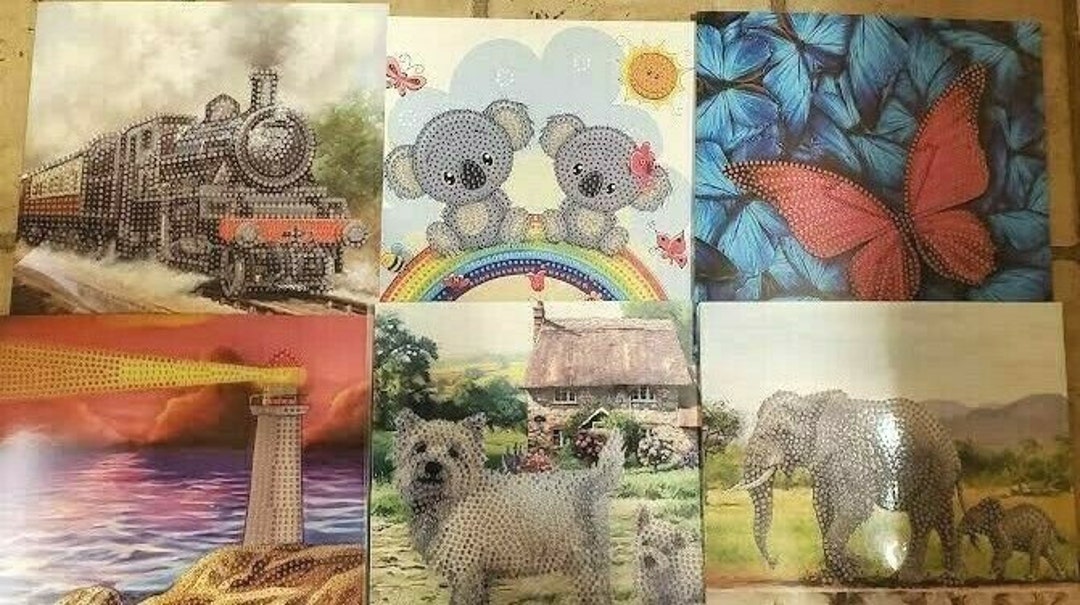 Craftbuddyus CCK-2021MAR SET: Set of 6 Crystal Art Card Kits, Assorted ...