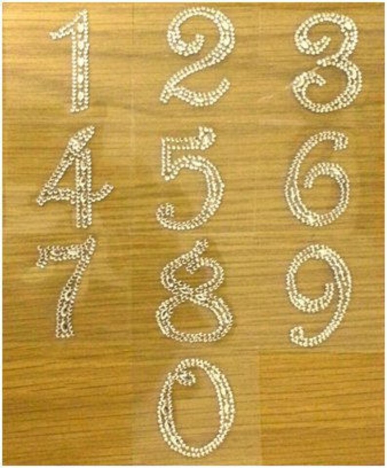 Craftbuddyus 2pcs Number "2" Self Adhesive Stick on Clear Rhinestone ...