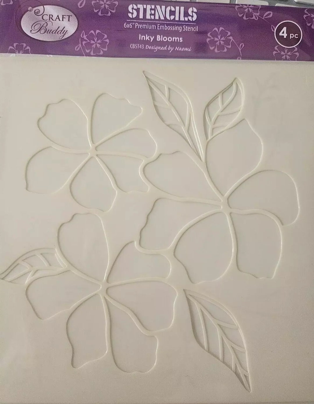 Craftbuddyus "inky Blooms" Premium Embossing Layered Stencil-cbst43 - Etsy