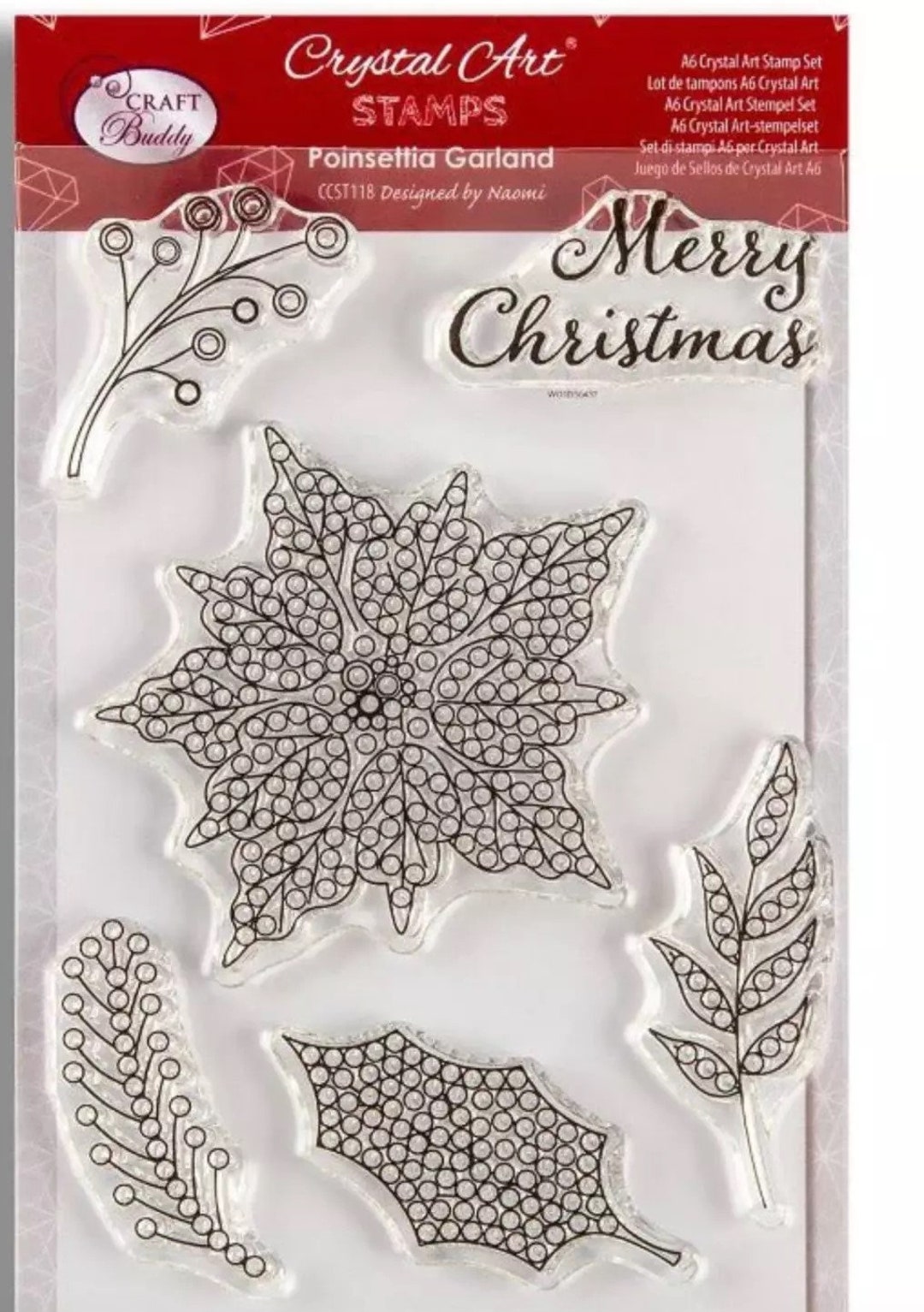 Craft Buddyus CCST118: Craft Buddy Crystal Art Poinsettia Garland A6 ...