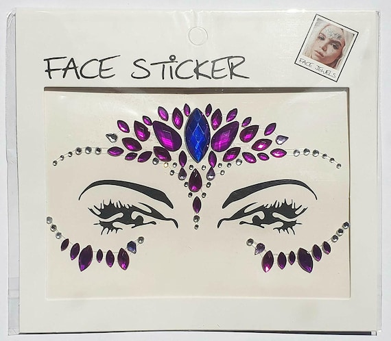 Craftbuddyus Self Adhesive Face Sticker Gems Glitter Jewel | Etsy