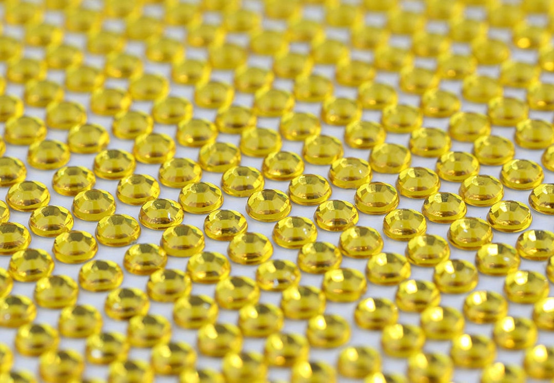 Craftbuddyus 1500 Pieces 5mm Gold Self Adhesive Rhinestones Sheet Gems ...