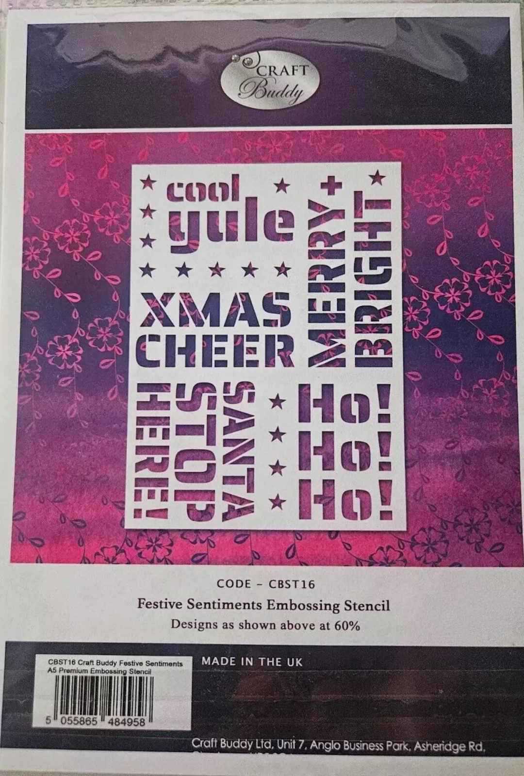 Craftbuddyus Craft Buddy Festive Sentiments A5 Premium Embossing ...