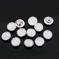 10 Bohemian Ball Glass Buttons White AB 7 Mm - Etsy