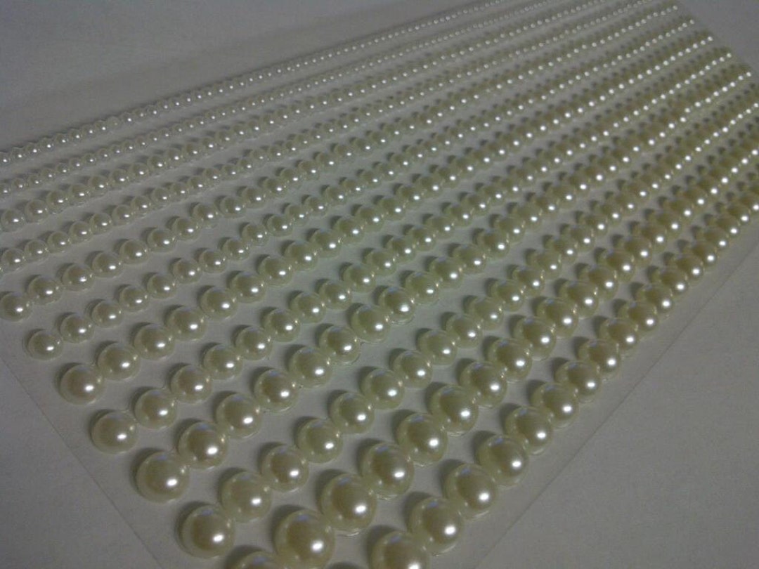 616 Pcs 12 Strips Self Adhesive Pearl Gems Wedding Craft DIY - Etsy