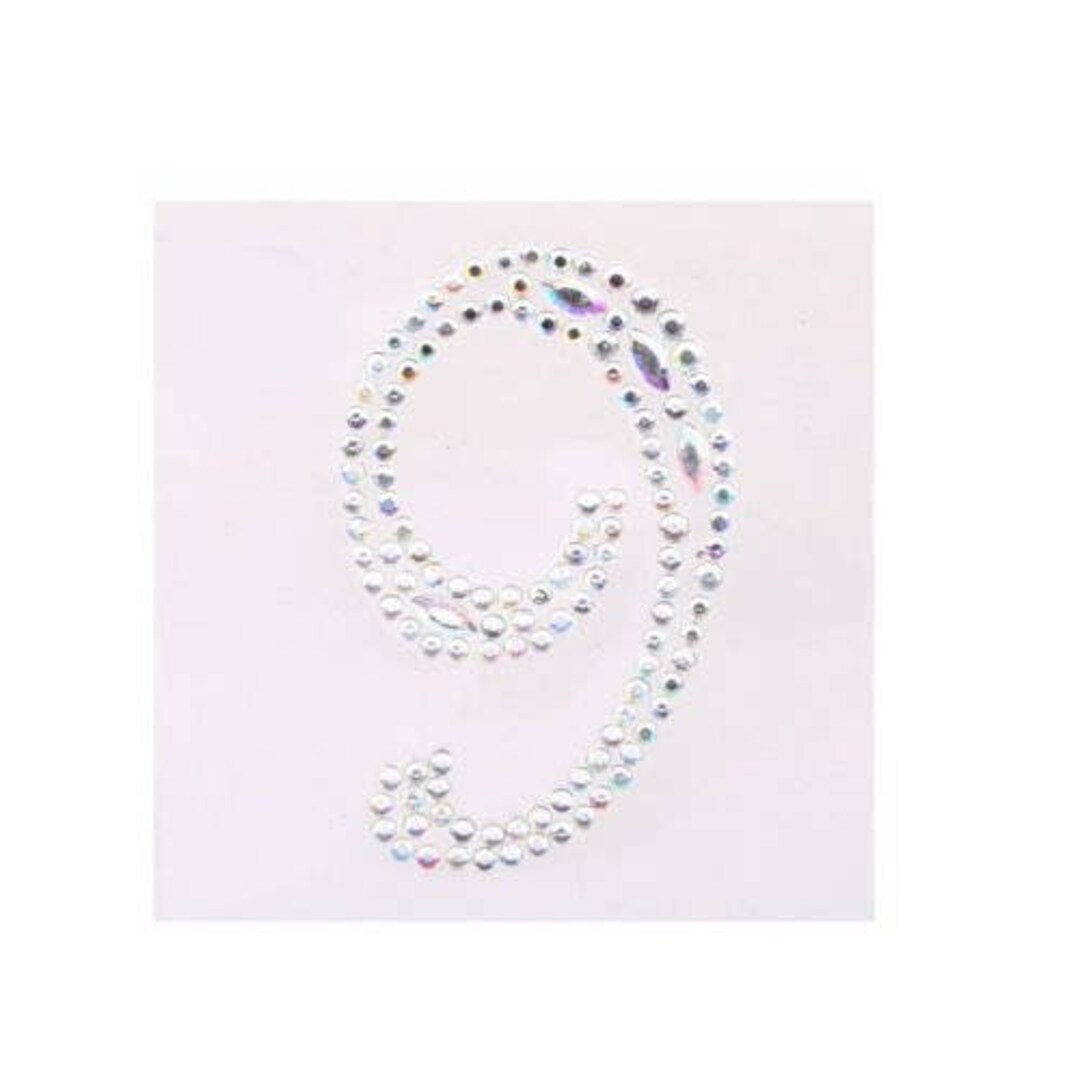 Craftbuddyus 2pcs Number "9" Self Adhesive Stick on Clear Rhinestone ...