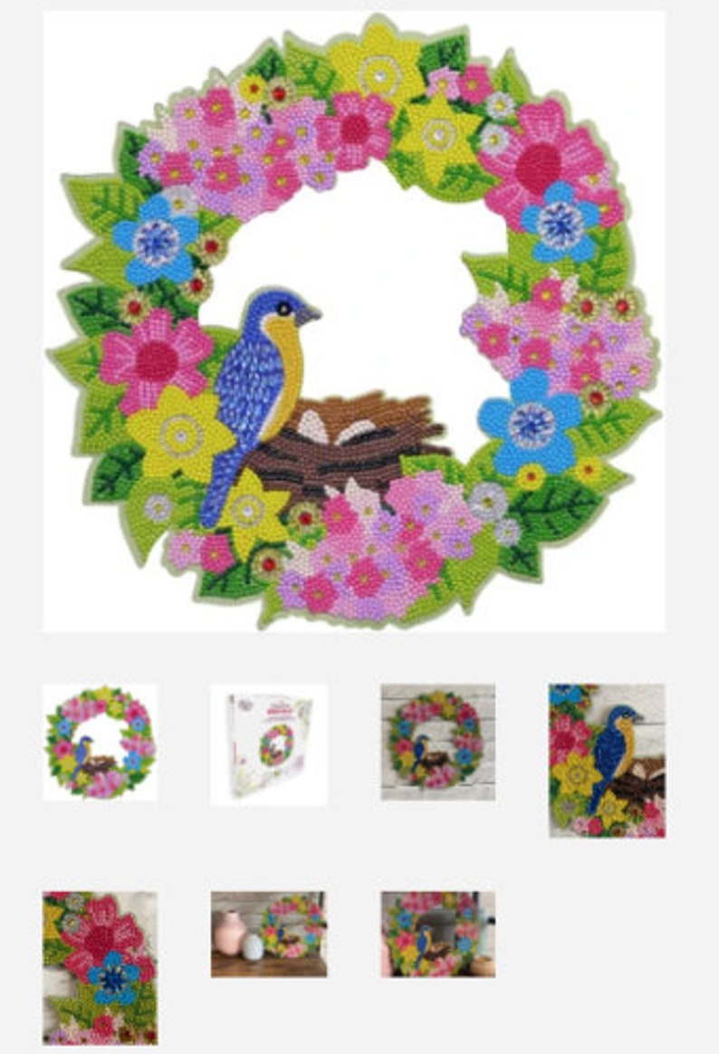 Craftbuddyus CA-WR5: Craft Buddy Crystal Art Spring Wreath Kit - Etsy