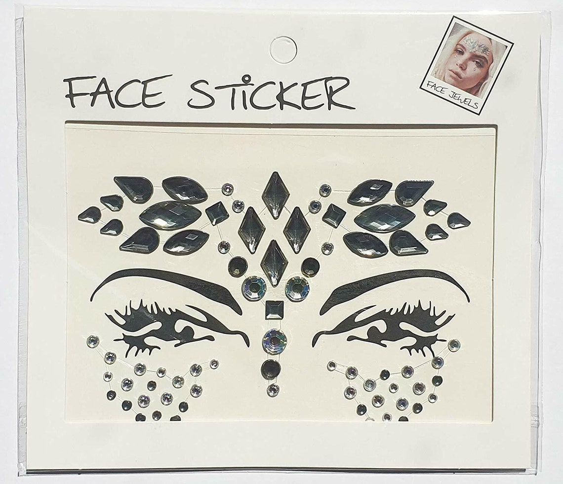 Craftbuddyus Self Adhesive Face Sticker Gems Glitter Jewel Temp Tattoo ...