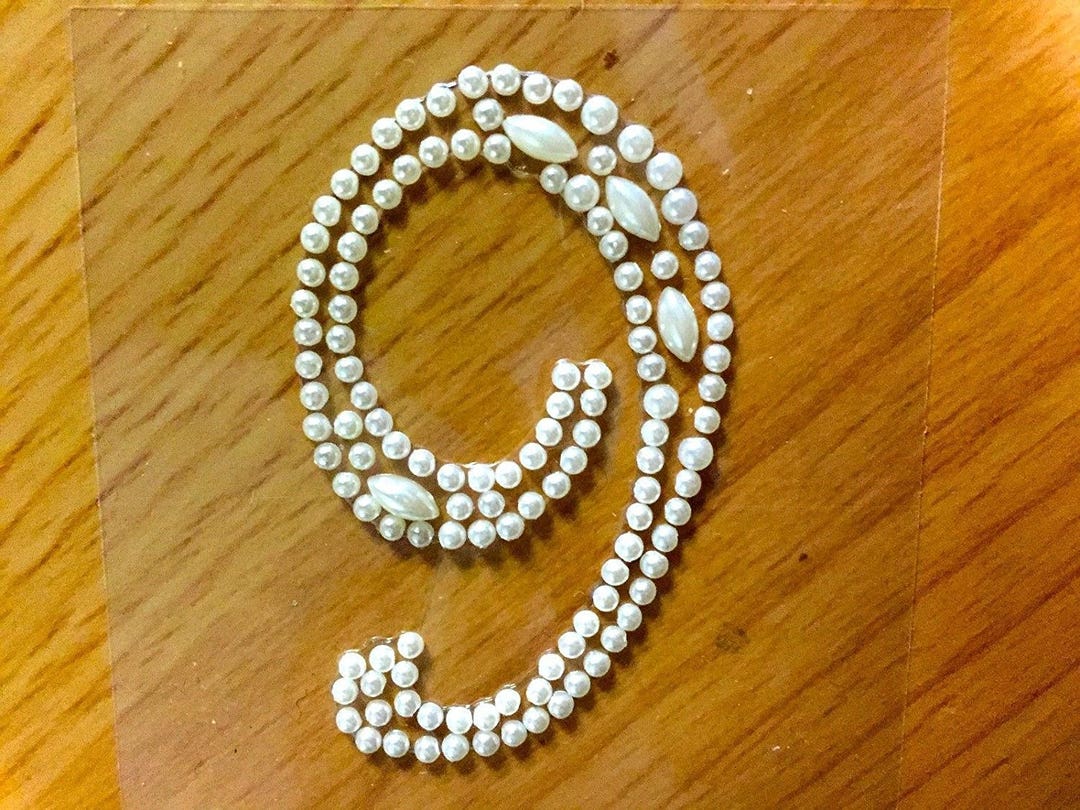 Craftbuddyus 2pcs Number "9" Self Adhesive Pearl Numbers Diamante ...