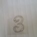 Craftbuddyus 2pcs Number "3" Self Adhesive Stick on Clear Rhinestone ...