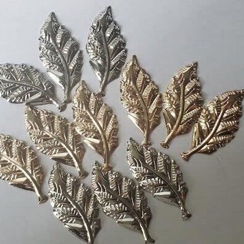 Small Metal Leaves - Etsy