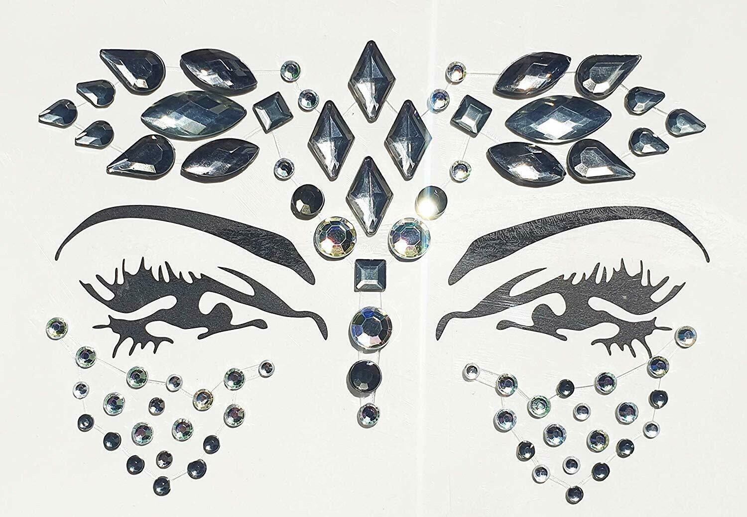Craftbuddyus Self Adhesive Face Sticker Gems Glitter Jewel - Etsy