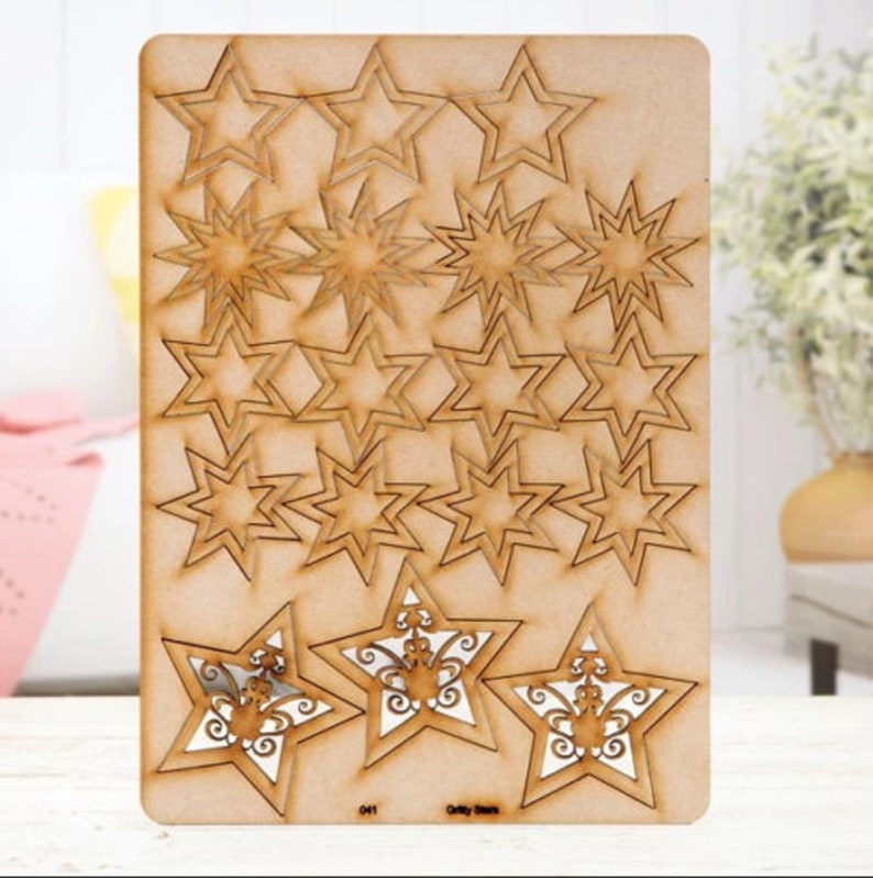 Craftbuddyus MDF A4 Grab Sheet stars Wood Crafts DIY - Etsy