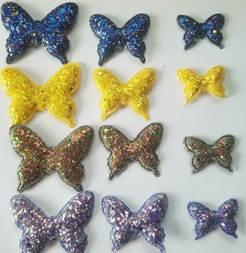 Craftbuddyus Pack of 10 Sequin Butterfly Embellishments - Etsy