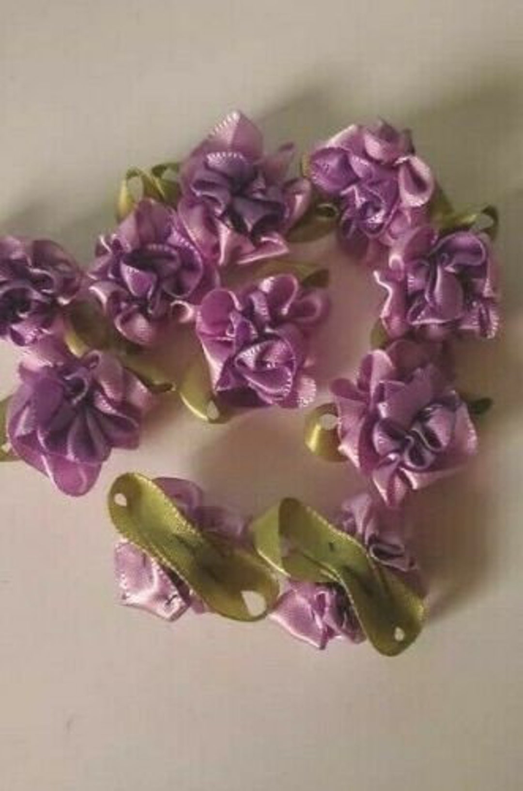 Craftbuddyus10pcs X1inch Lilac Fabric Flower Motif Scrapbooking Craft ...
